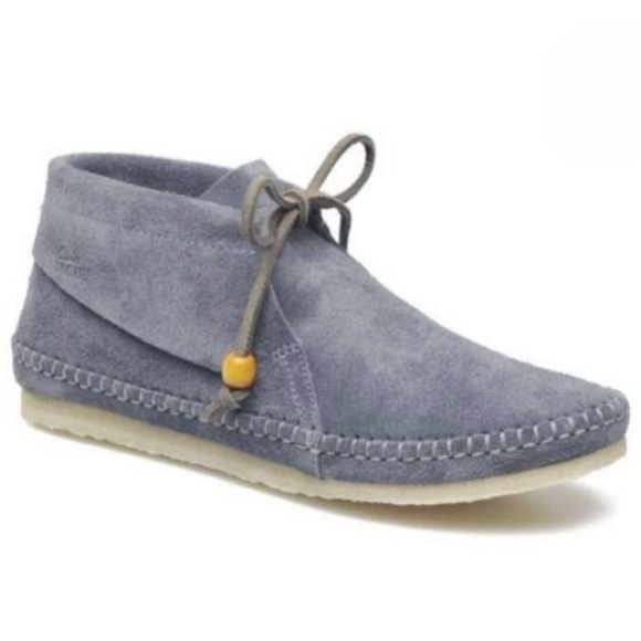 Clarks | Shoes | Clarks Originals Medium Gray Suede Leather Moccasins W ...